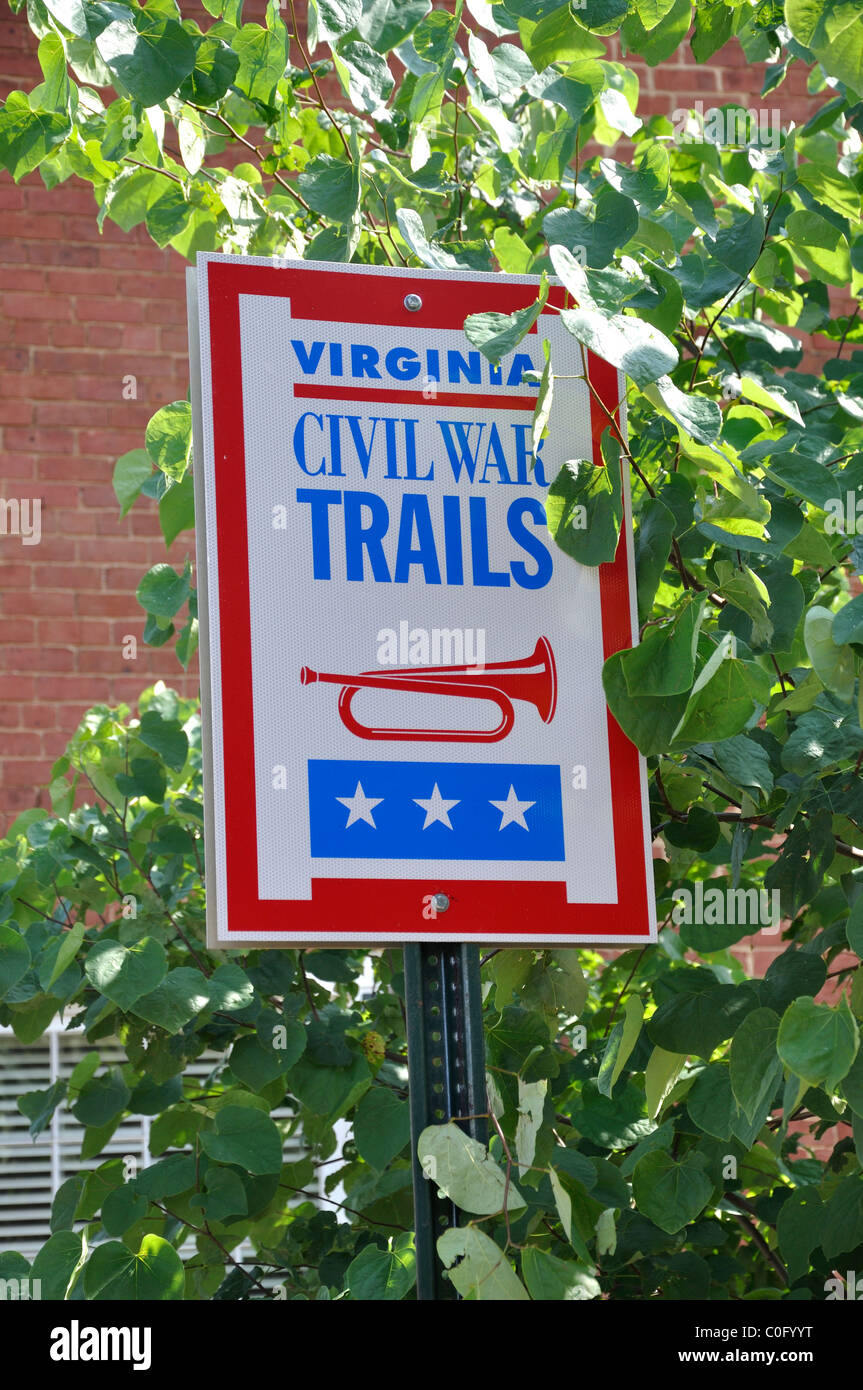 Civil War Trails sign in Harrisonburg, Virginia Stock Photo - Alamy