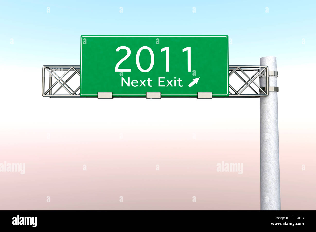 Highway Sign next exit 2011 Stock Photo - Alamy