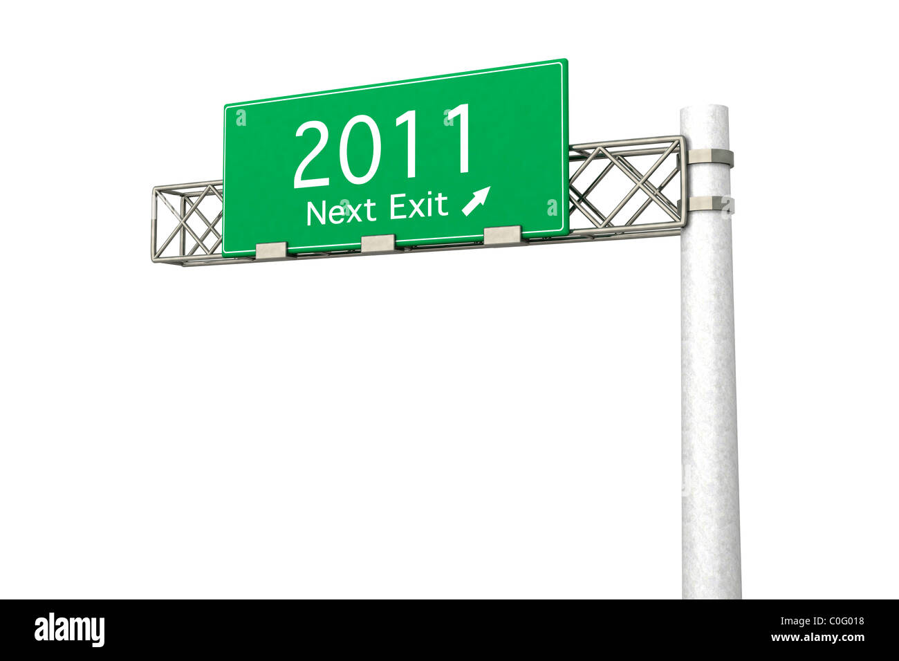 Highway Sign next exit 2011 Stock Photo - Alamy