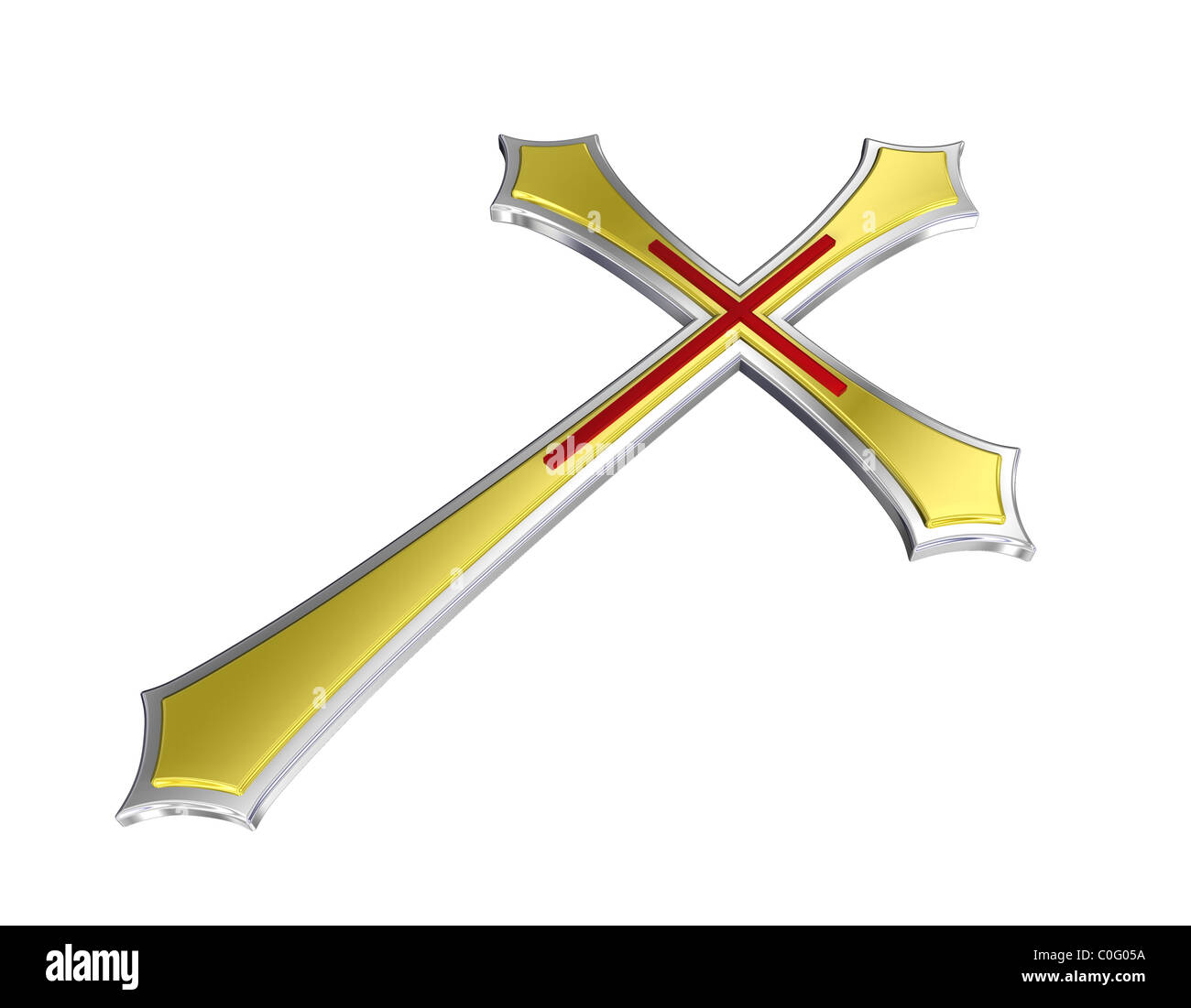 Gold Christian cross isolated on white Stock Photo - Alamy Gold Christian cross isolated on white Stock Photo - Alamy