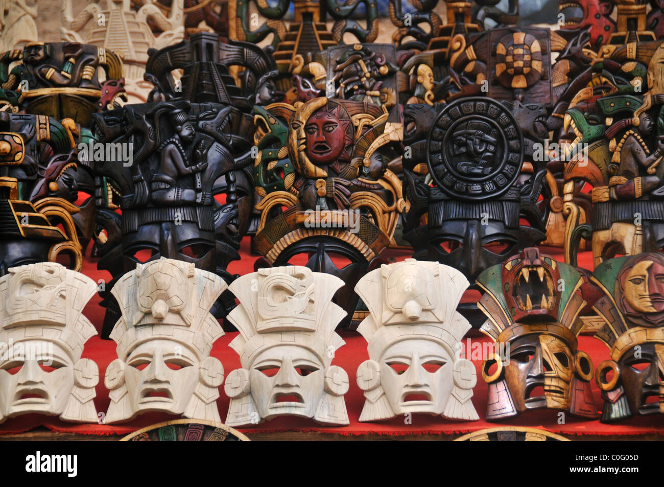 Mayan masks for sale at Chichen Itza Stock Photo - Alamy