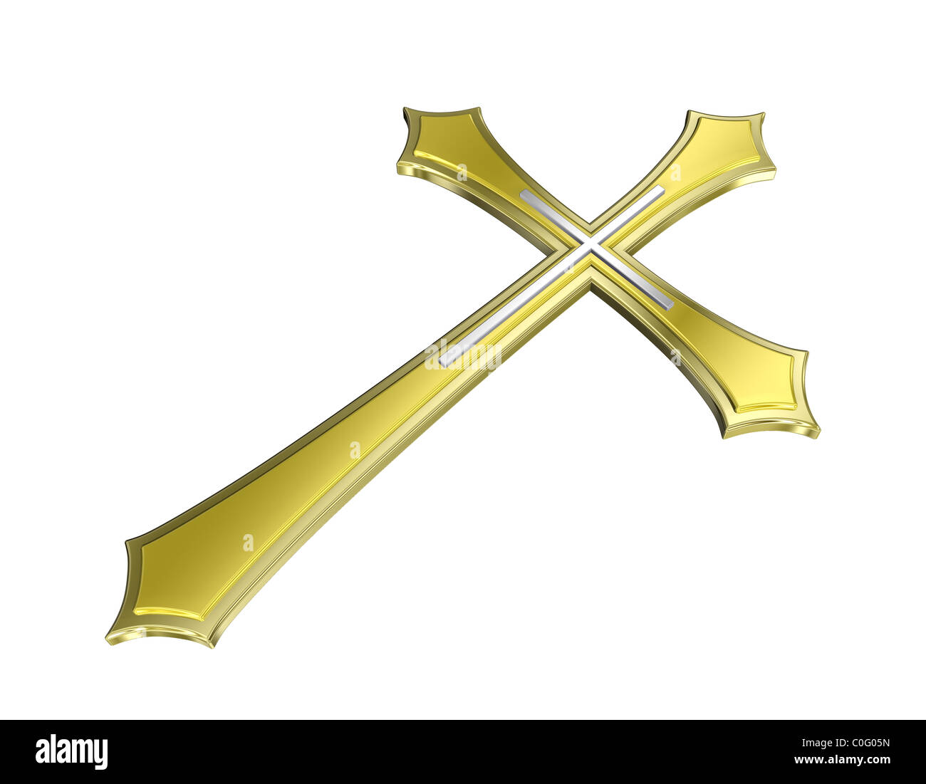 Gold golden cross Cut Out Stock Images & Pictures - Alamy