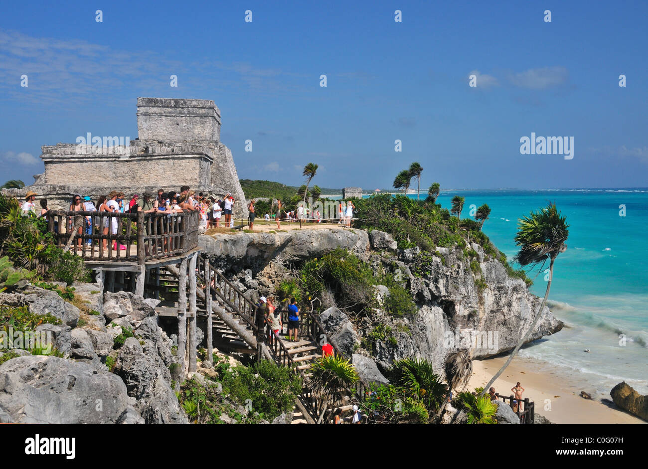 Ruins and beach at Tulum, Mexico Stock Photo - Alamy