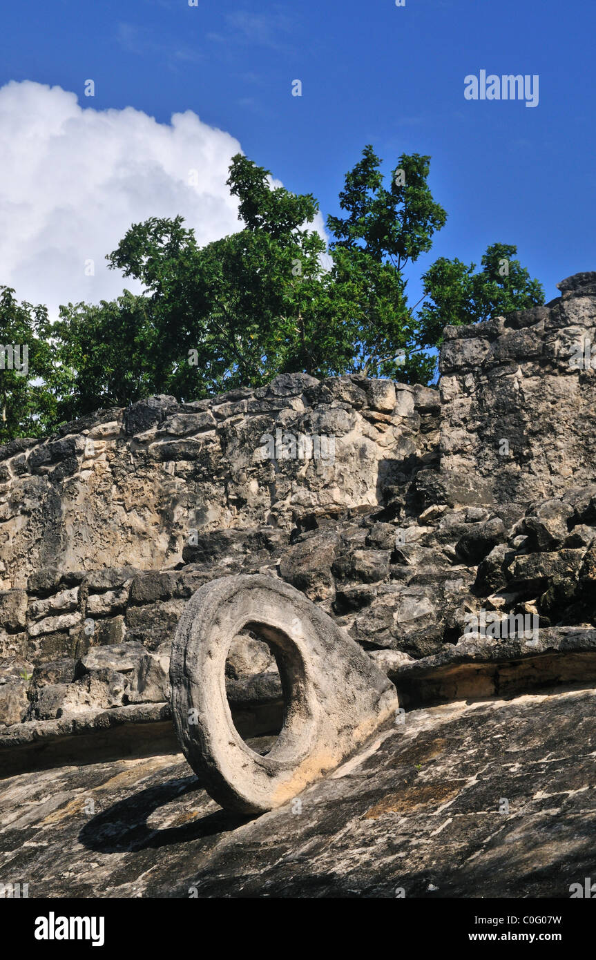 Ruins of ancient Mayan ball court at Coba Stock Photo - Alamy