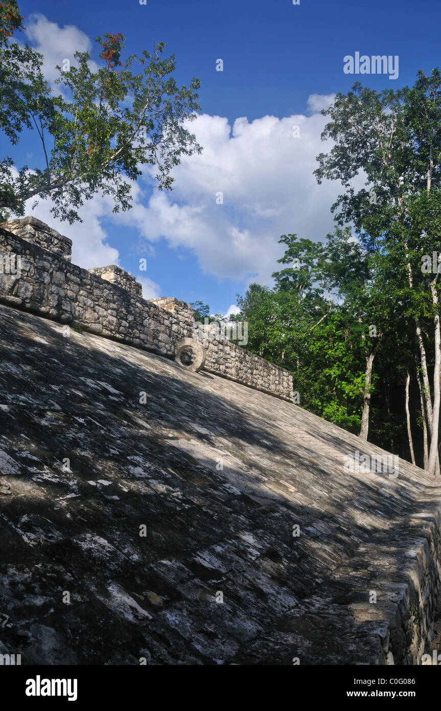 Ruins of ancient Mayan ball court at Coba Stock Photo - Alamy