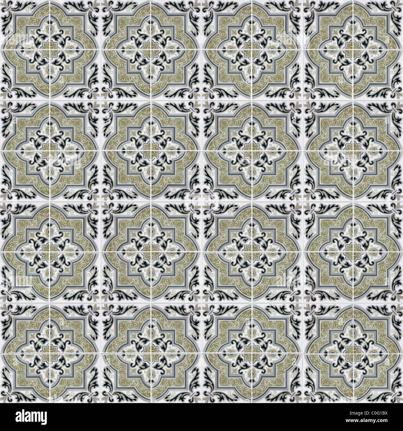 Seamless tile pattern of ancient ceramic tiles Stock Photo - Alamy