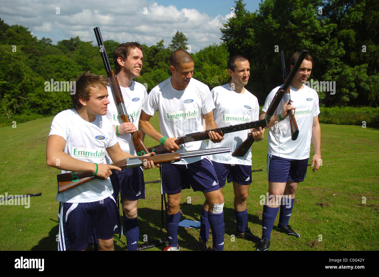 (LtoR) Glenn Lamon, James Baxtor, Ayden Callaghan, Mark Charnock and ...