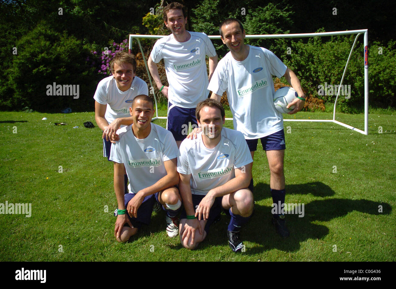 (LtoR) Glenn Lamon, James Baxtor, Ayden Callaghan, Mark Charnock and ...