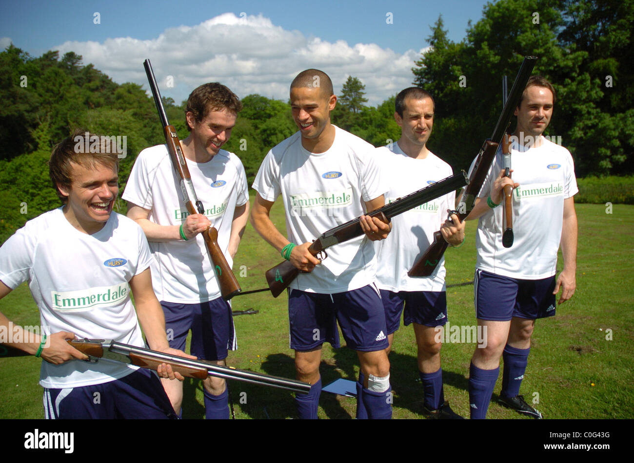 (LtoR) Glenn Lamon, James Baxtor, Ayden Callaghan, Mark Charnock and ...