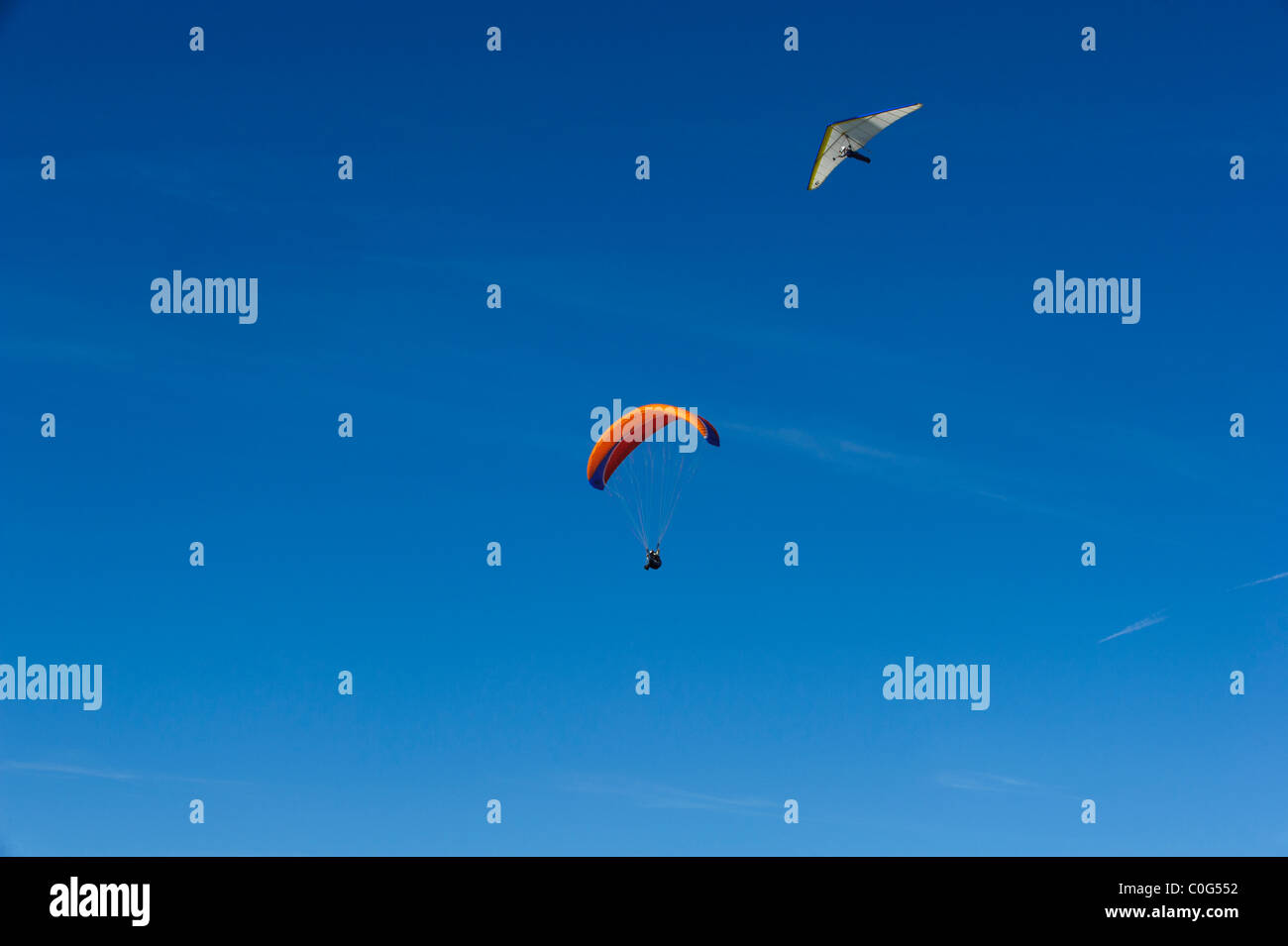 Parasailing on a sunny winter day at the Torrey Pines Glider Port near ...