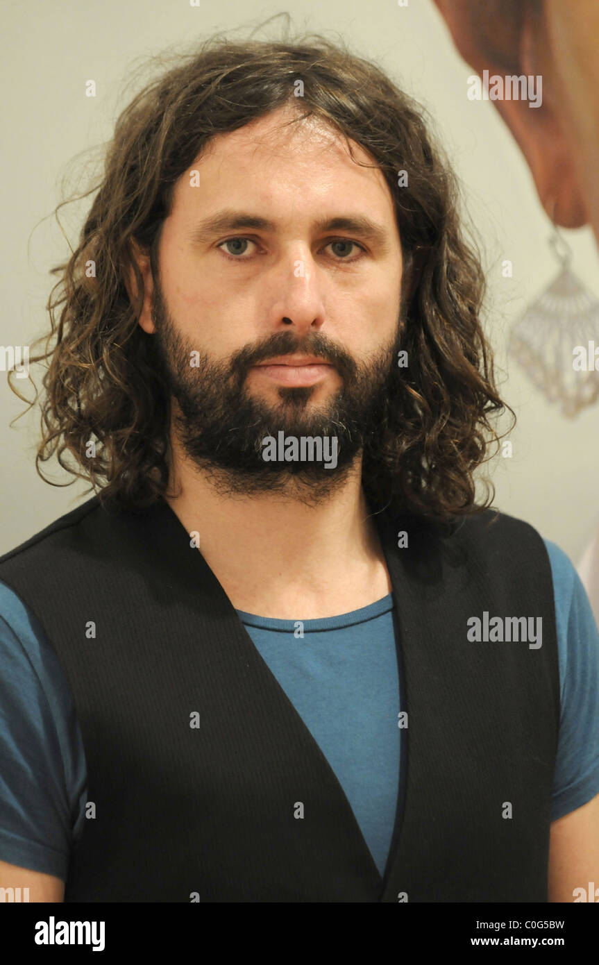 Shortlisted artist Craig Wylie with his portrait 'For K' 2008 BP ...