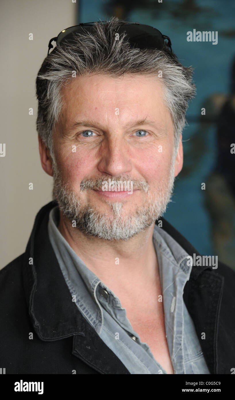 Previous shortlisted artist Paul Benney with Painting 'Blue Pool' 2008 ...