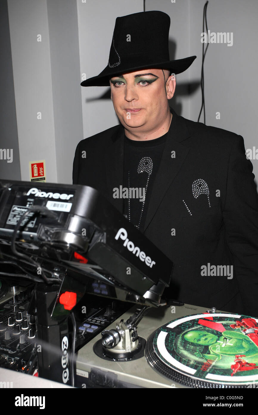 Boy George DJ set RS Lounge club opening - inside London, England - 11. ...