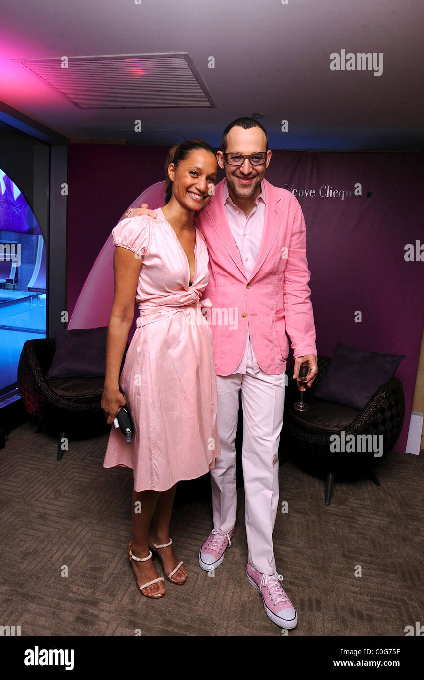 (l-r) Aisha Thompson and Karim Rashid at the Veuve Clicquot Globalight ...