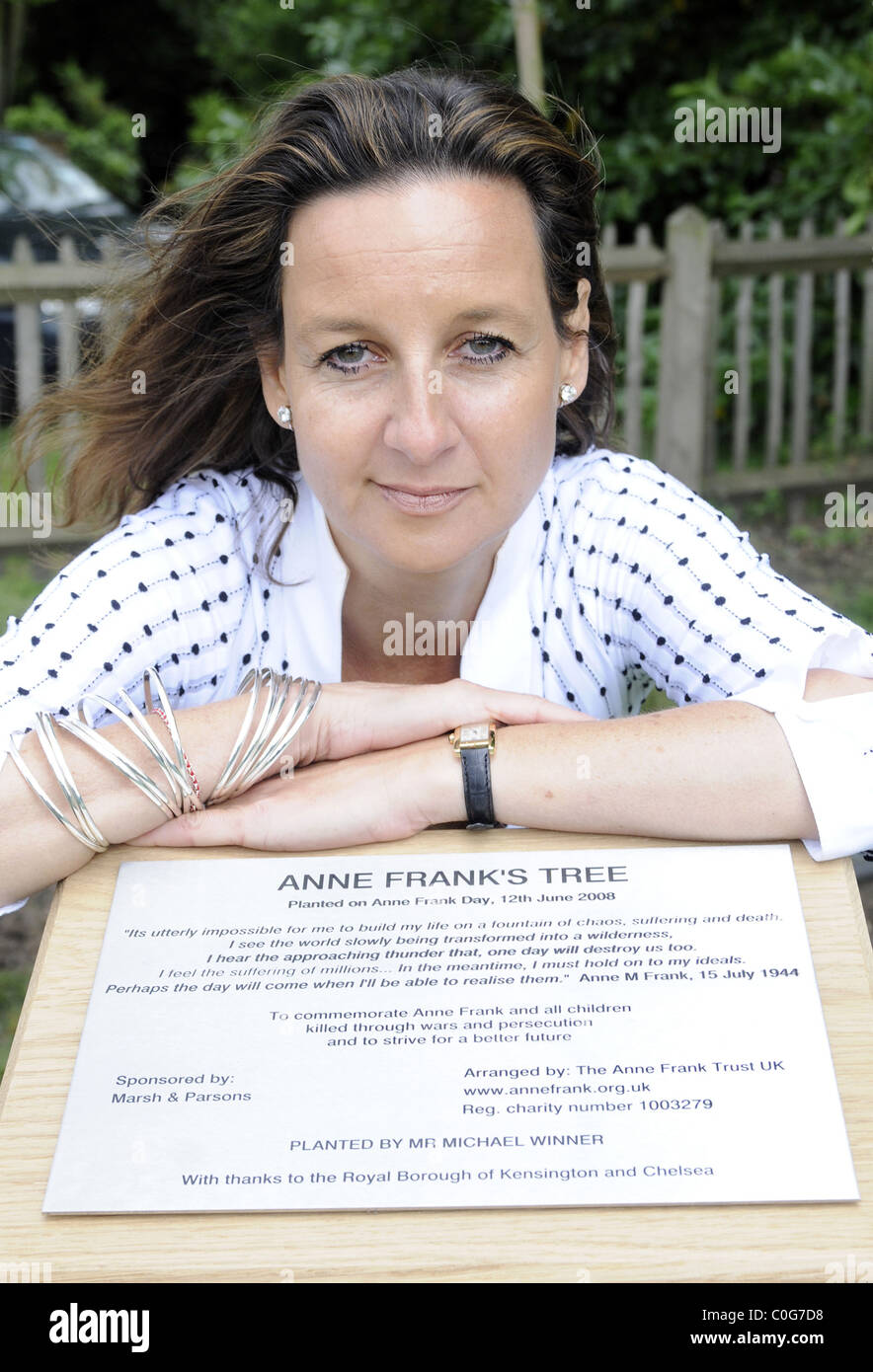 Cindy Lass The Anne Frank Trust UK 'No Time To Blossom' tree planting ...