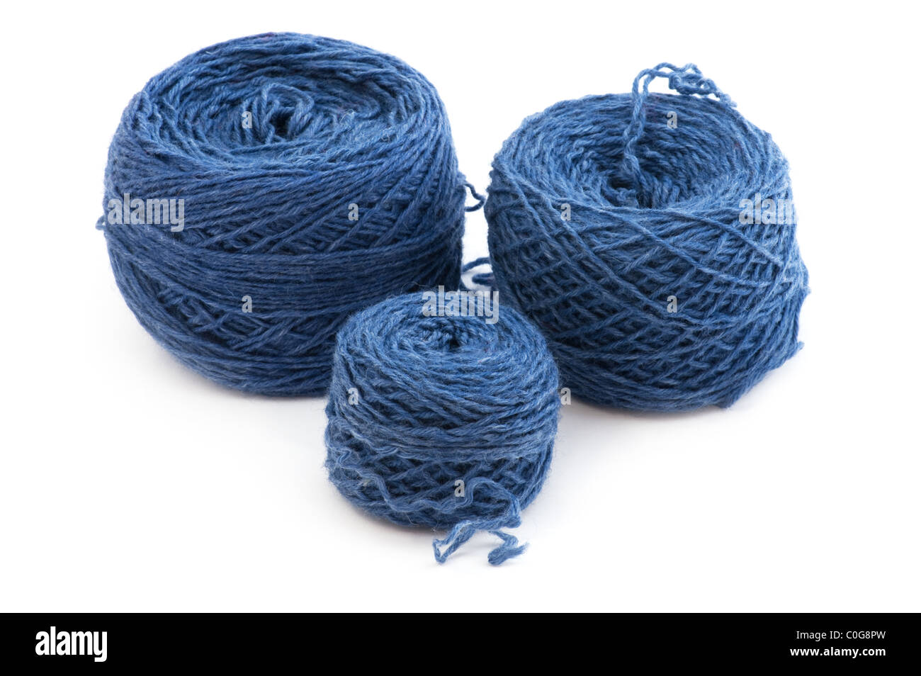 object on white - sewing Yarn close up Stock Photo - Alamy