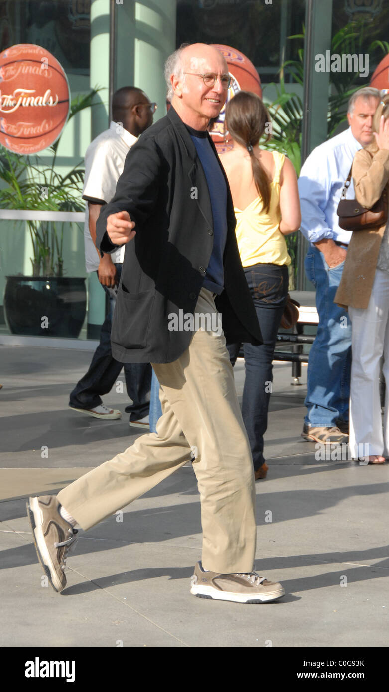 Larry David Celebrities at the NBA Finals Game 4 between Boston Celtics ...