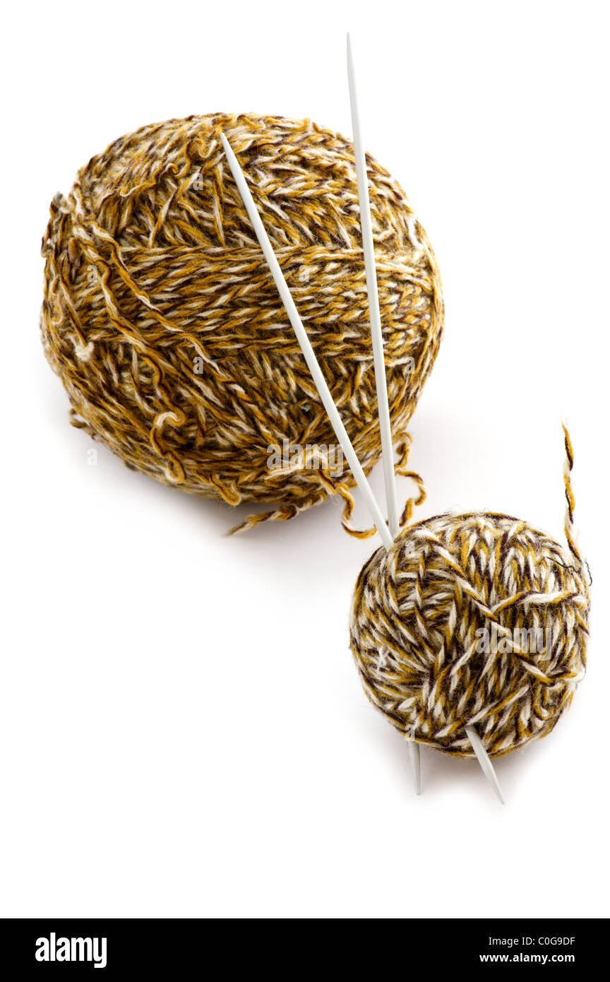 object on white - sewing Yarn close up Stock Photo - Alamy