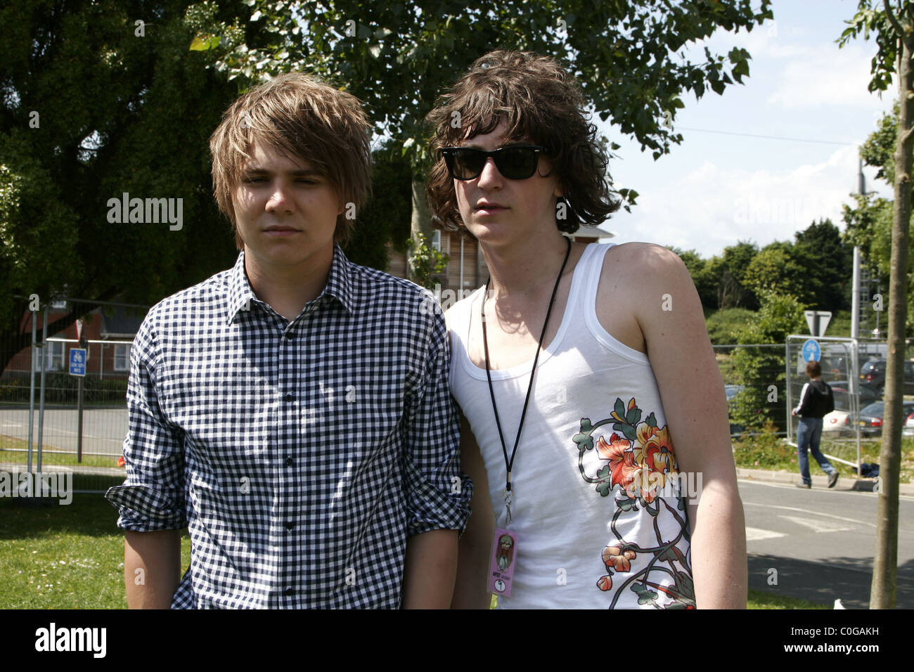 Mark Hayton and George Craig of One Night Only backstage Isle of Wight ...