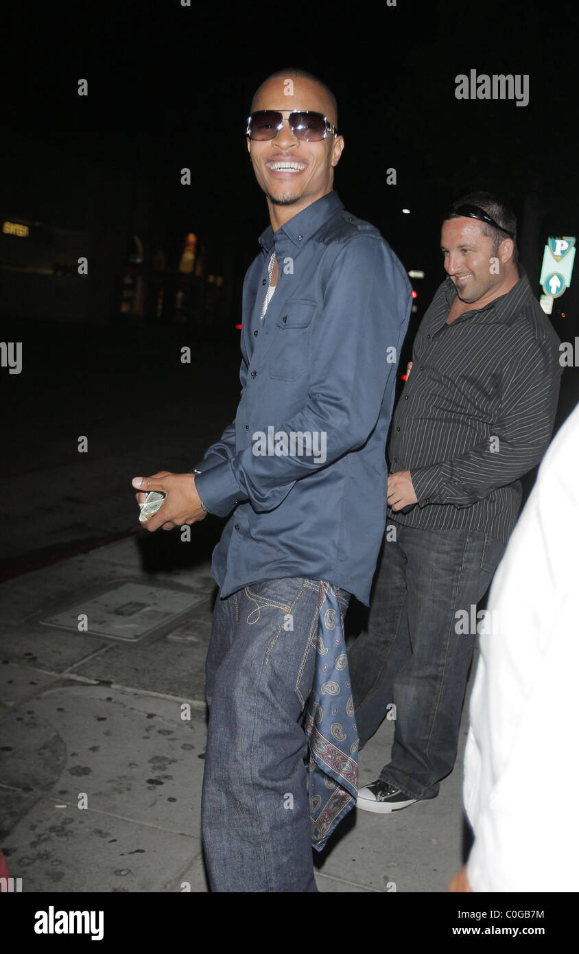 Clifford Joseph Harris AKA T.I. outside Mr Chow restaurant in Beverly ...