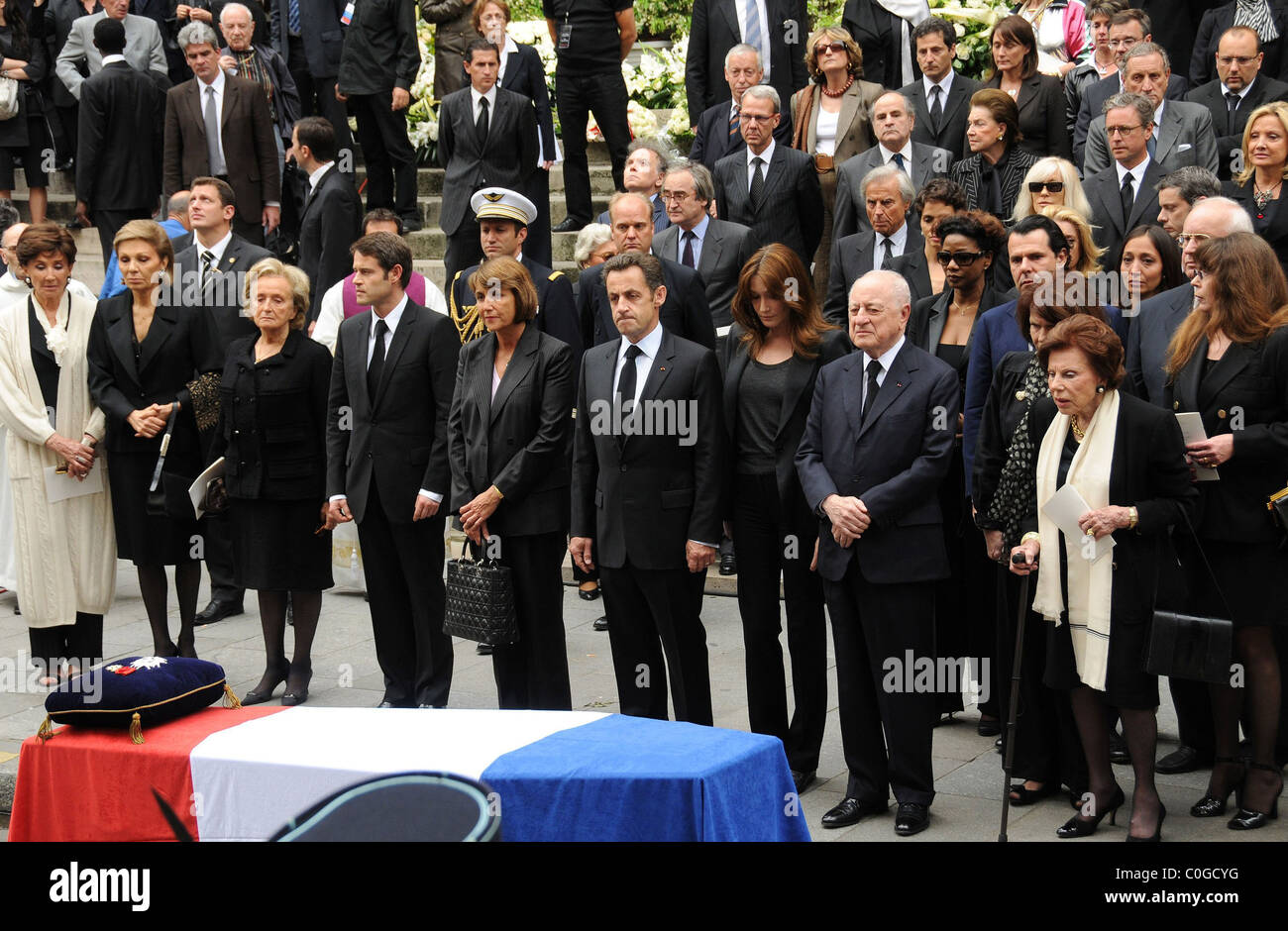 The funeral of French fashion designer Yves Saint Laurent at the Church ...