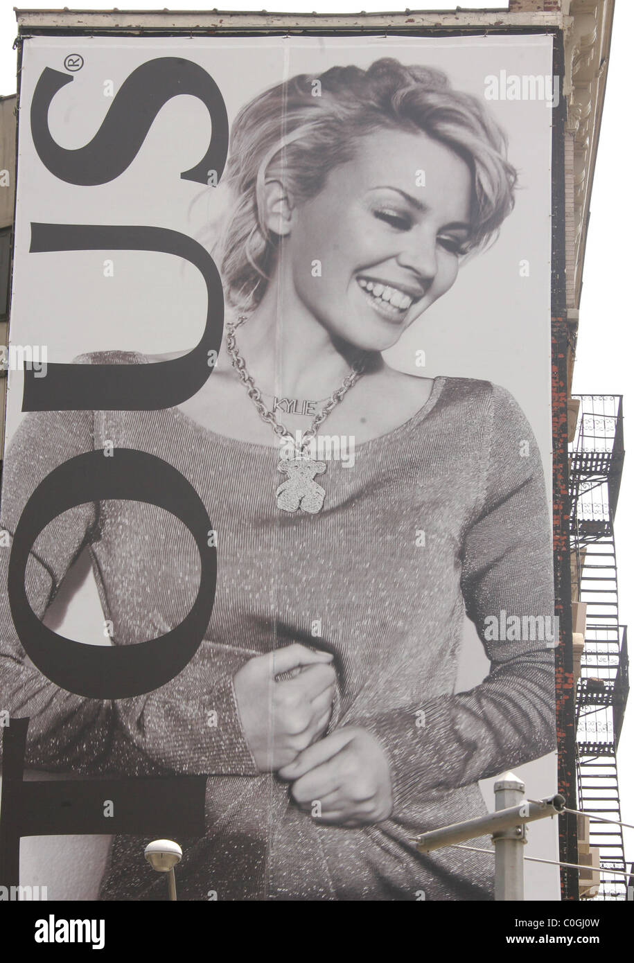 Huge billboard posters of Kylie Minogue, advertising jewelry firm 'Tous ...