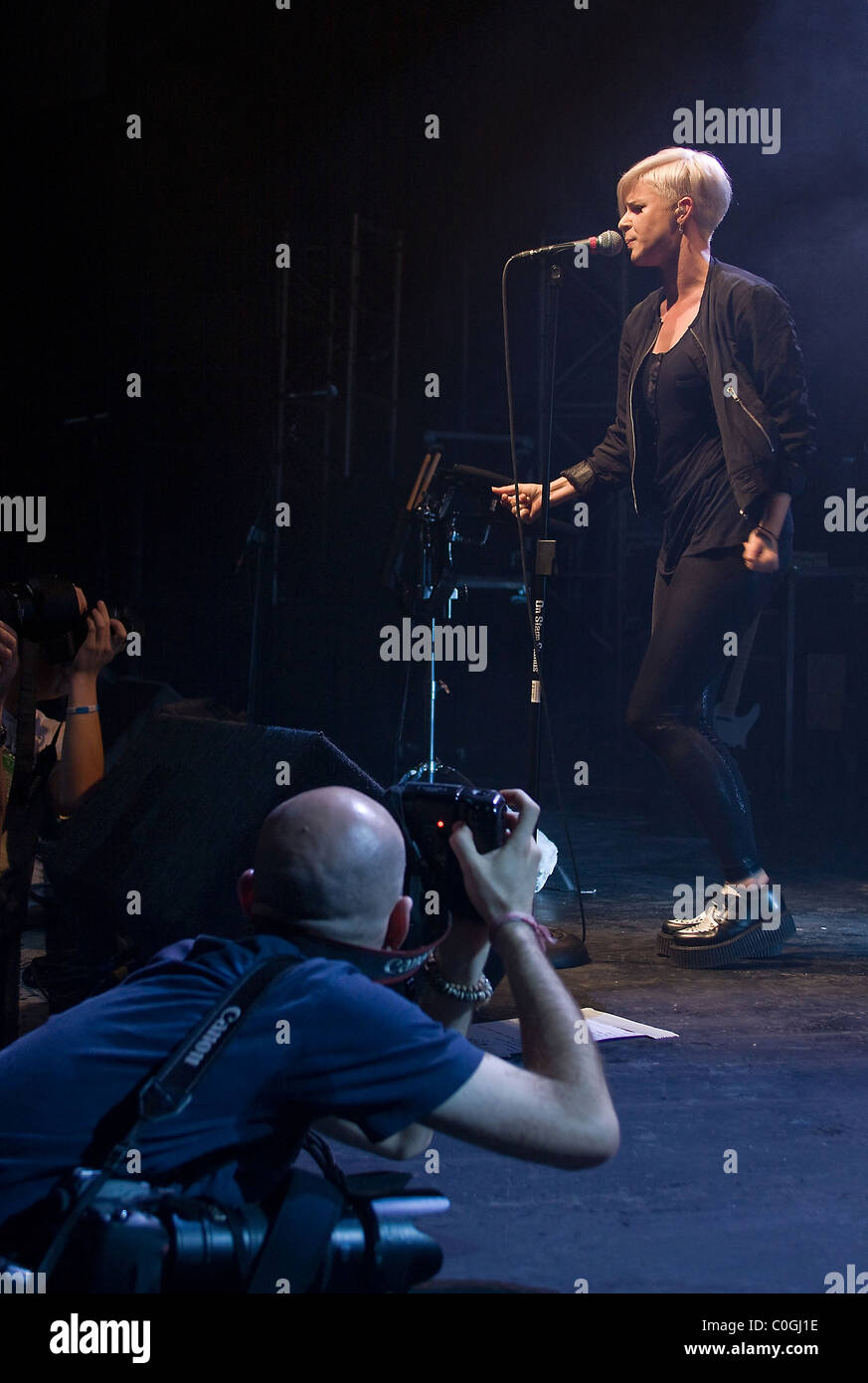 Swedish pop singer Robyn performing live in concert at the London ...