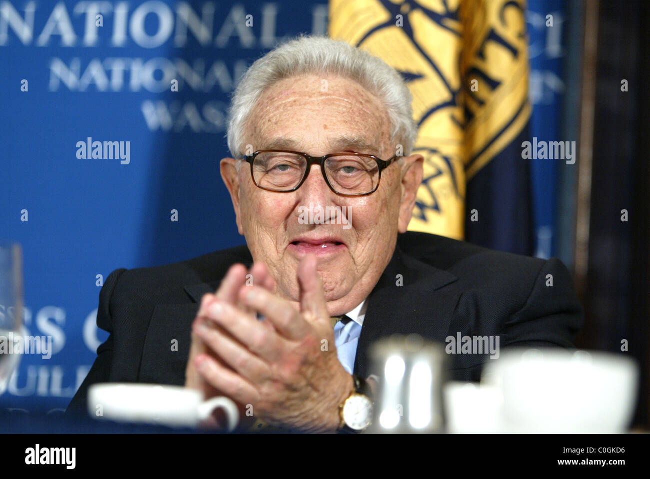 Henry Kissinger watches as Vice President Dick Cheney addresses a Ford ...