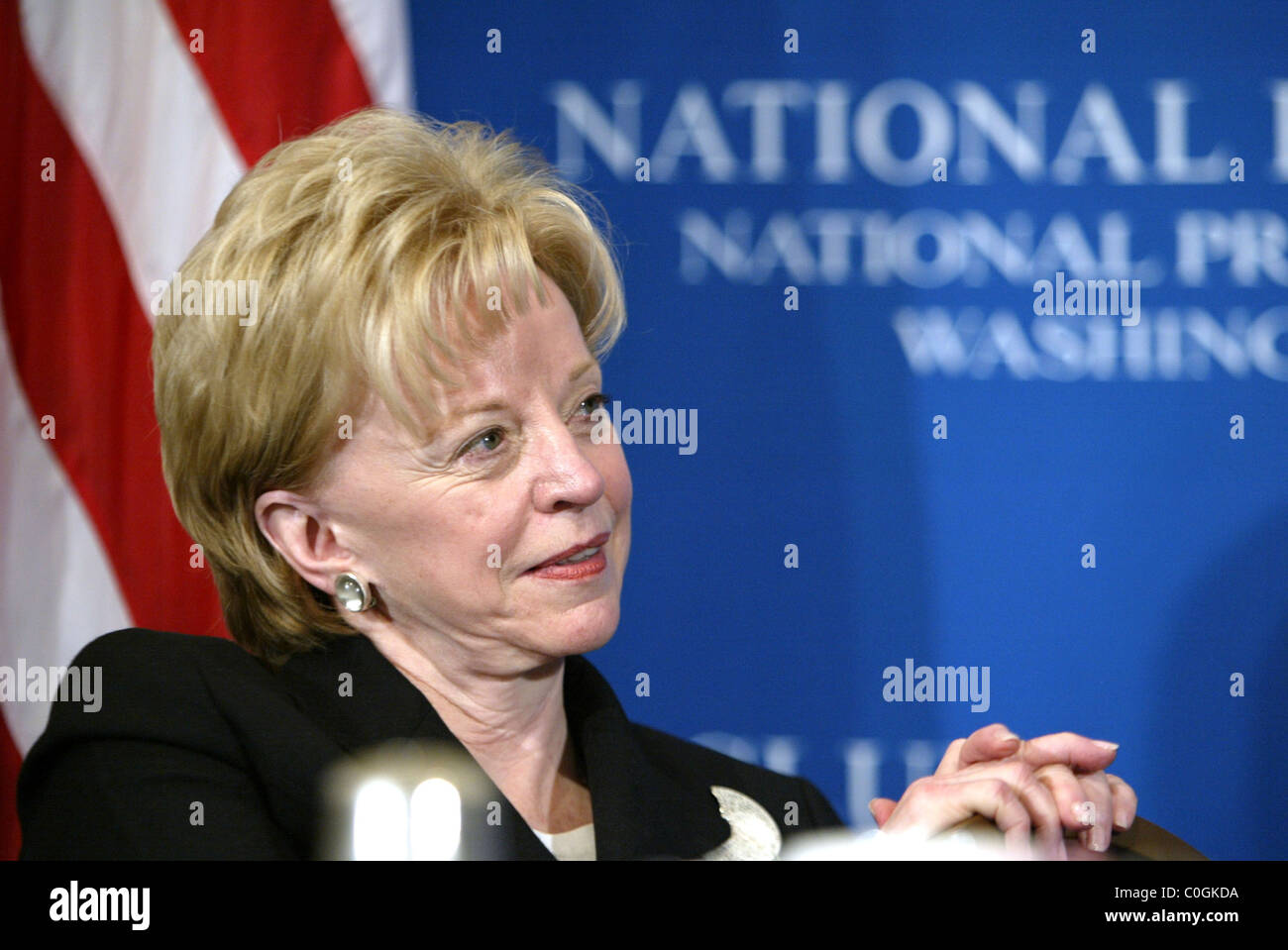 Lynne Cheney watches as Vice President Dick Cheney addresses a Ford ...