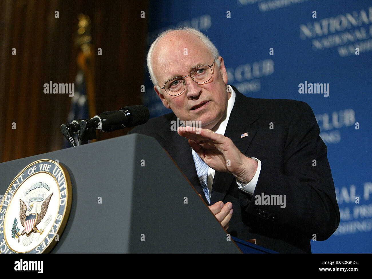 Vice President Dick Cheney addresses a Ford Foundation luncheon in the ...