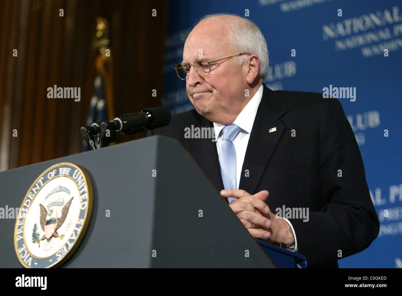 Vice President Dick Cheney addresses a Ford Foundation luncheon in the ...