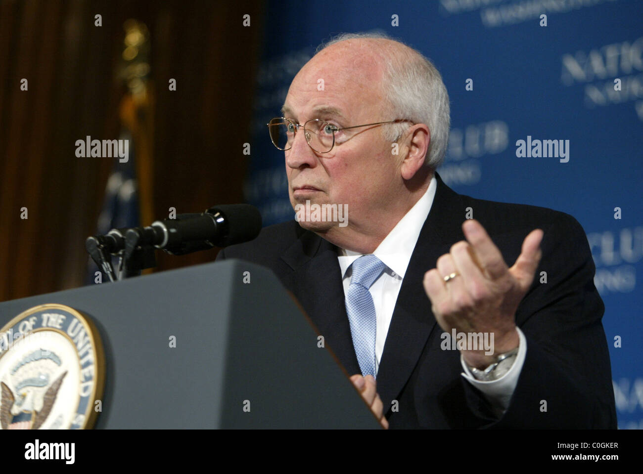 Vice President Dick Cheney addresses a Ford Foundation luncheon in the ...