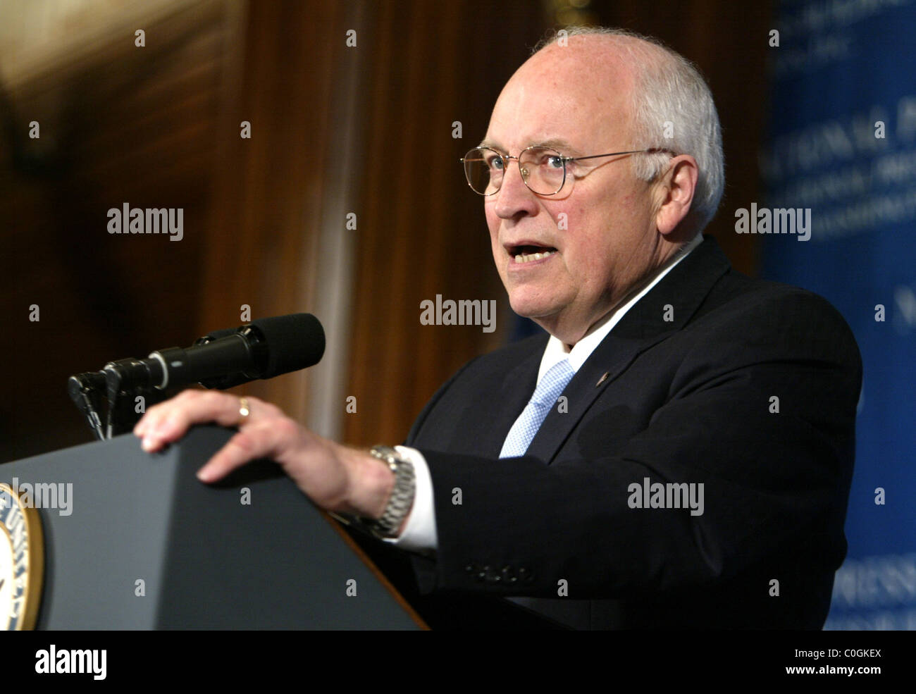 Vice President Dick Cheney addresses a Ford Foundation luncheon in the ...