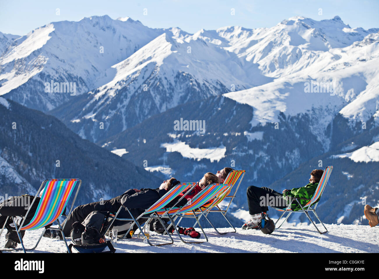 Winter sunbathing hi-res stock photography and images - Alamy