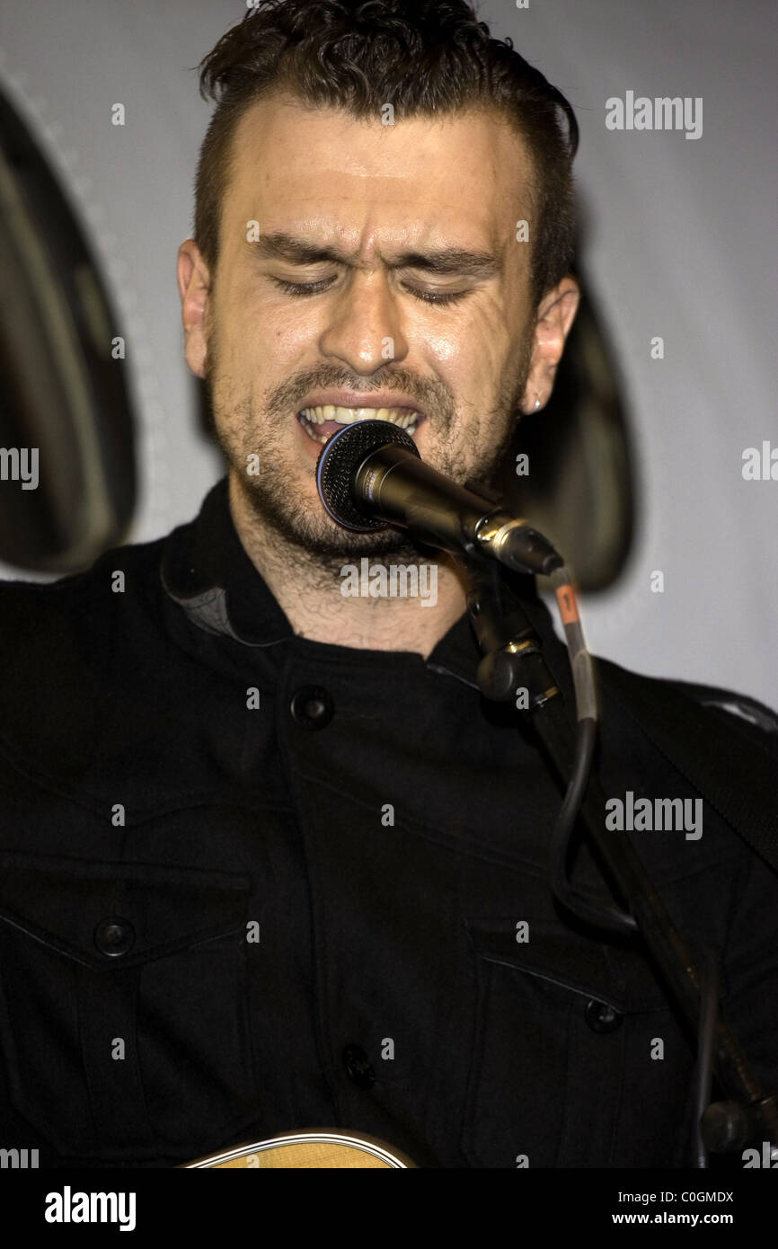 Jon McClure performs a special gig for 'The Big Ask' as part of a ...