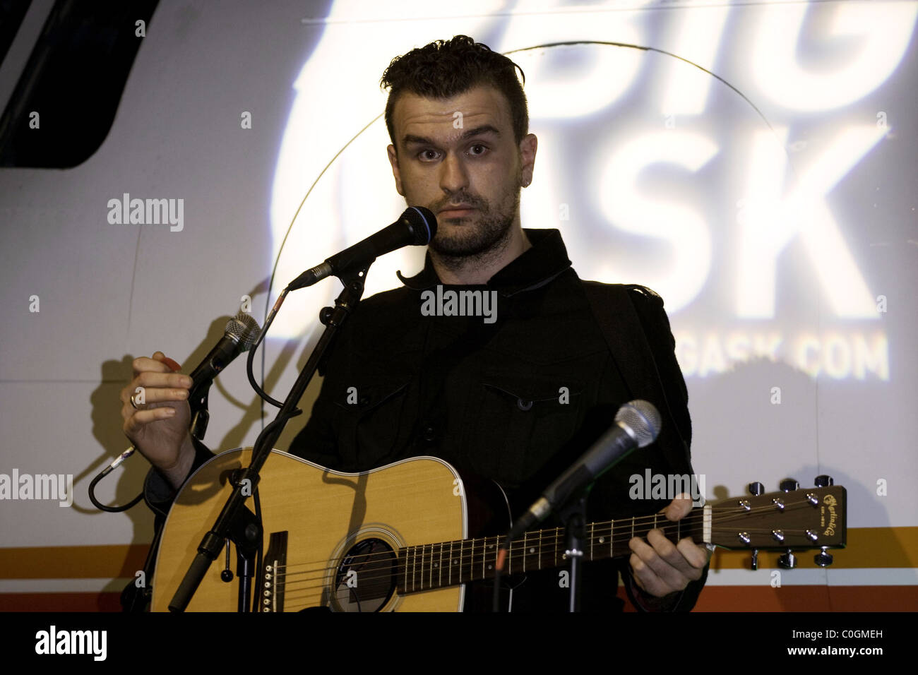 Jon McClure performs a special gig for 'The Big Ask' as part of a ...