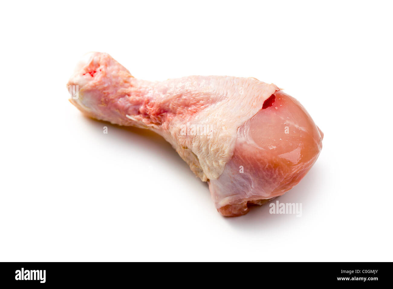 raw chicken legs on white background Stock Photo - Alamy