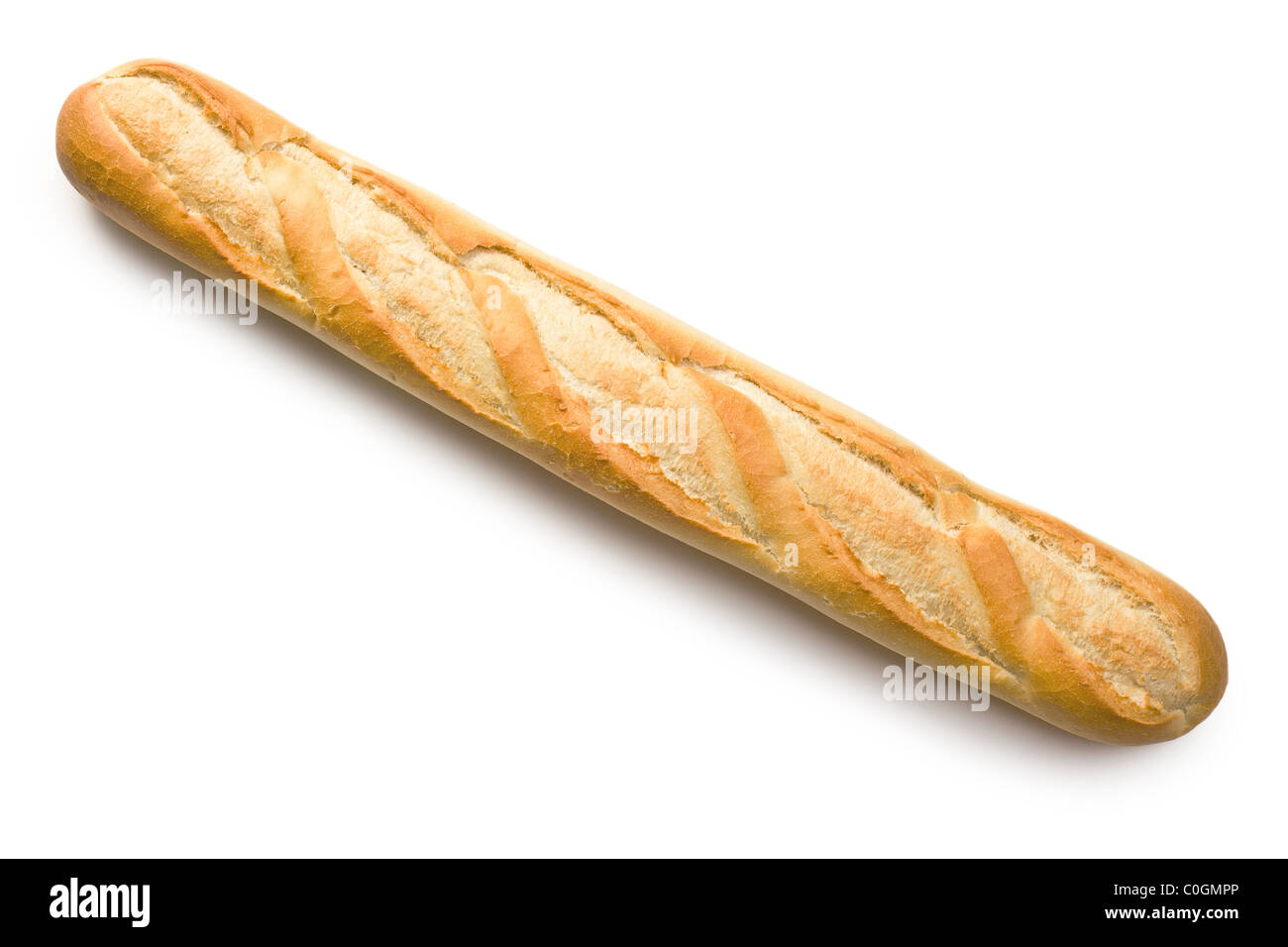 french baguette on white background Stock Photo - Alamy