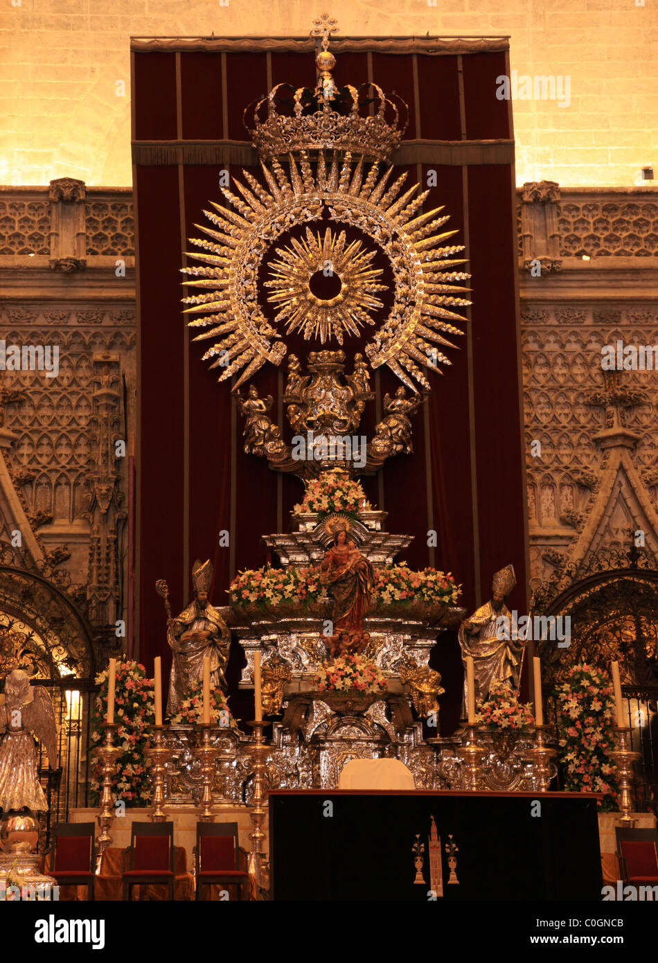 Silver Altar Seville Cathedral Stock Photo - Alamy