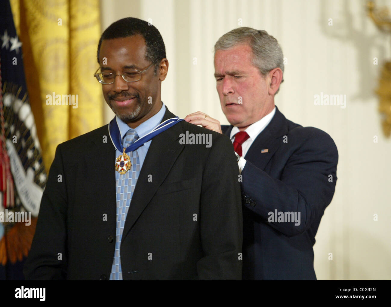 President George W Bush presents the Medal of Freedom to Dr. Ben Carson ...