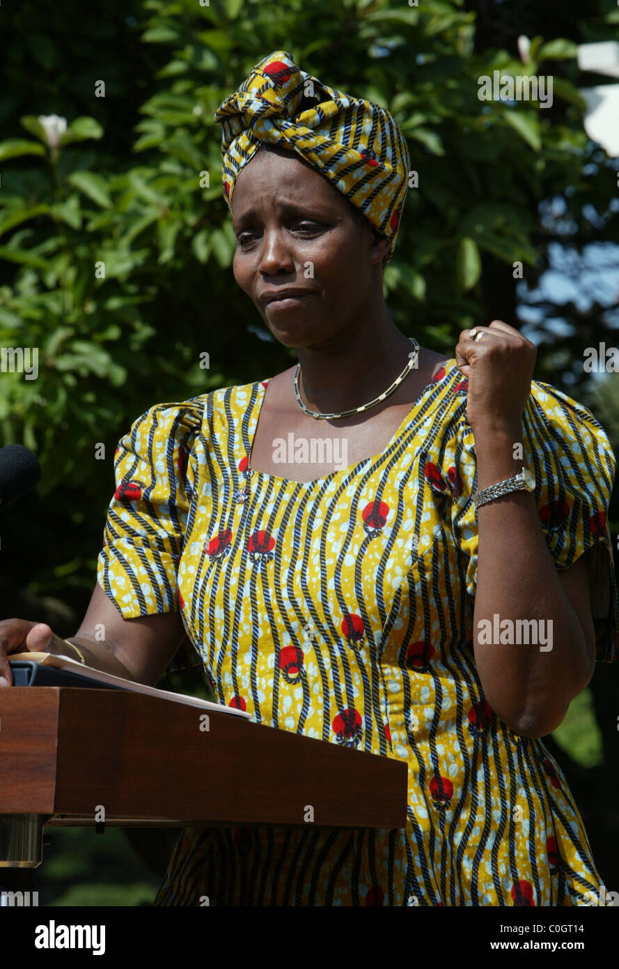 Rose Mapendo The First Lady's press conference in the East Garden of ...
