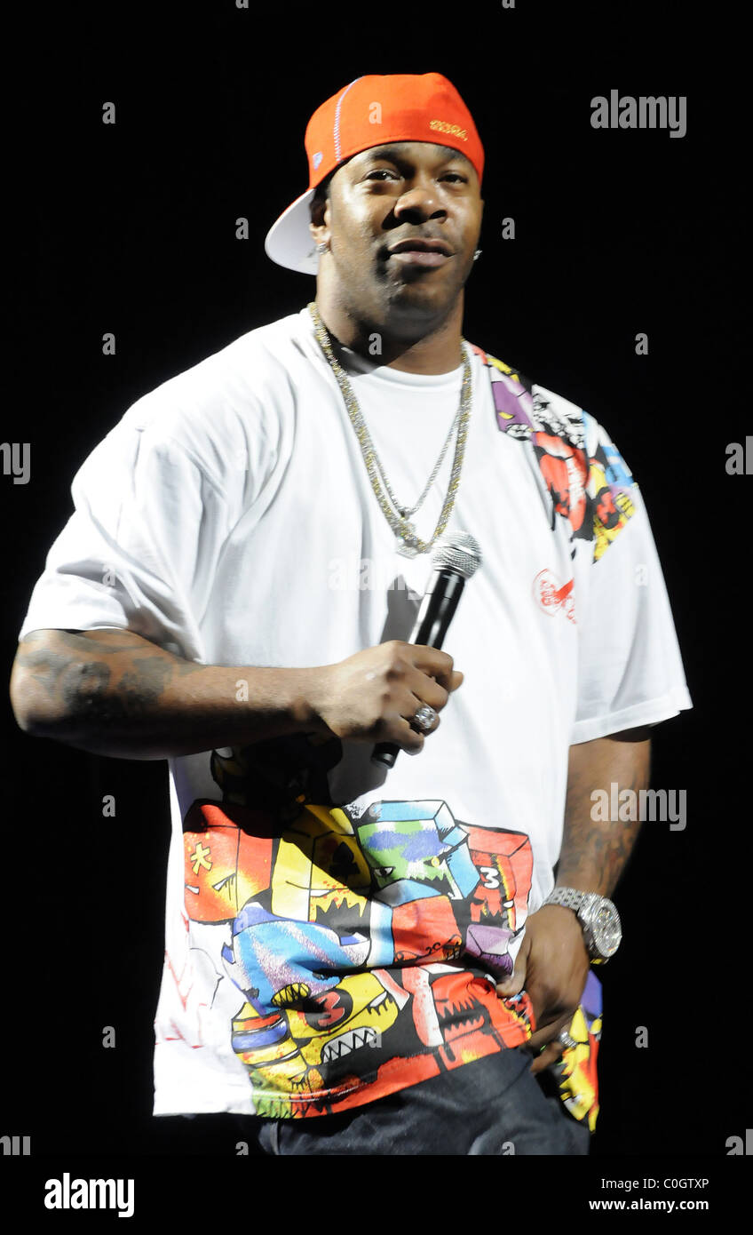 Busta Rhymes performing at the Boost Mobile Rock Corps at the Gibson ...