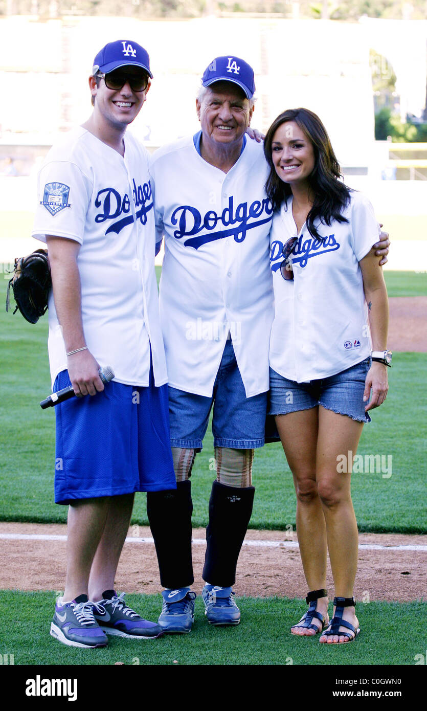 Ben Lions, Kat Saddler and Gary Marshall Dodgers 50th Hollywood Stars ...