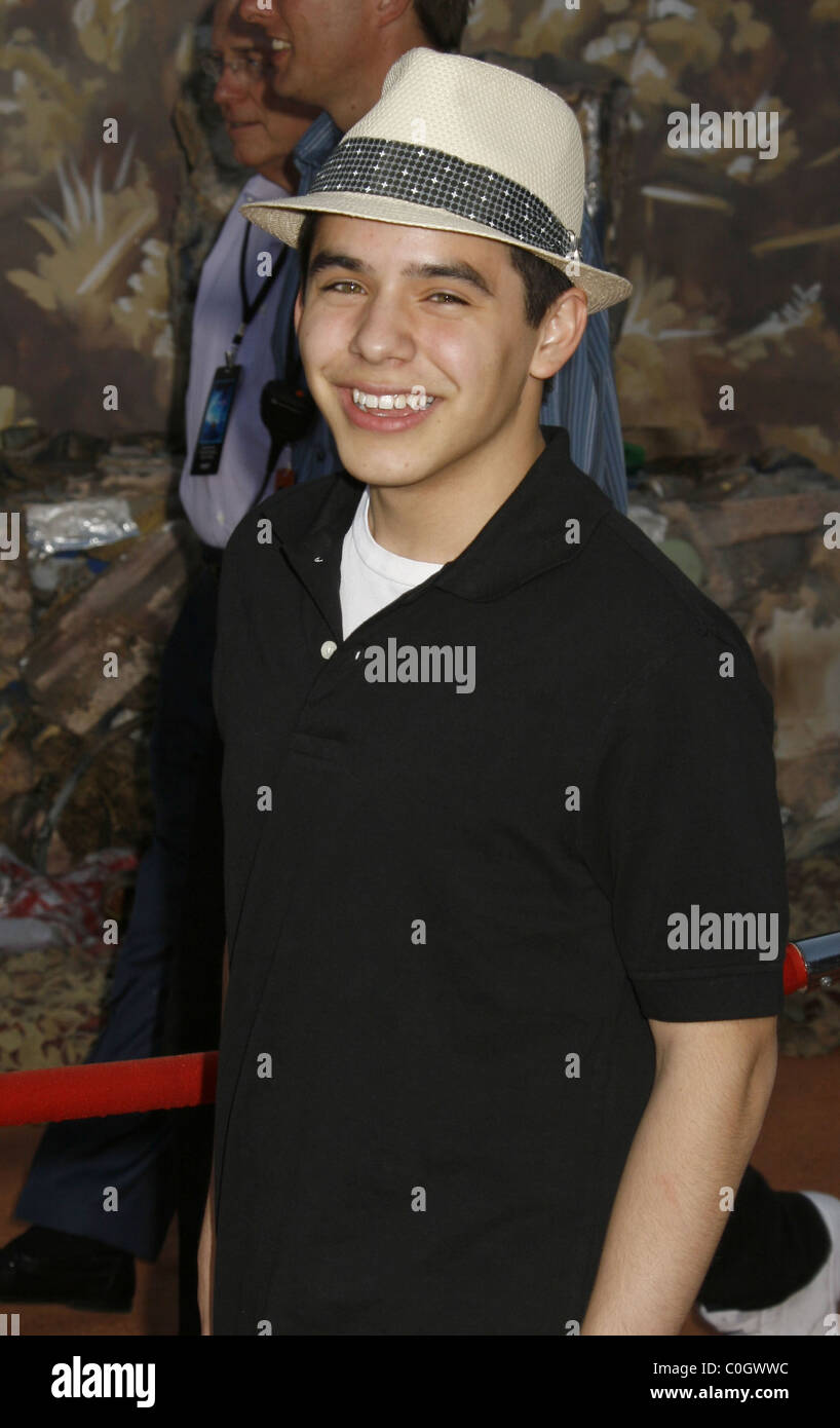 David Archuleta World premiere of Disney Pixar's ' Wall-E' at The Greek ...