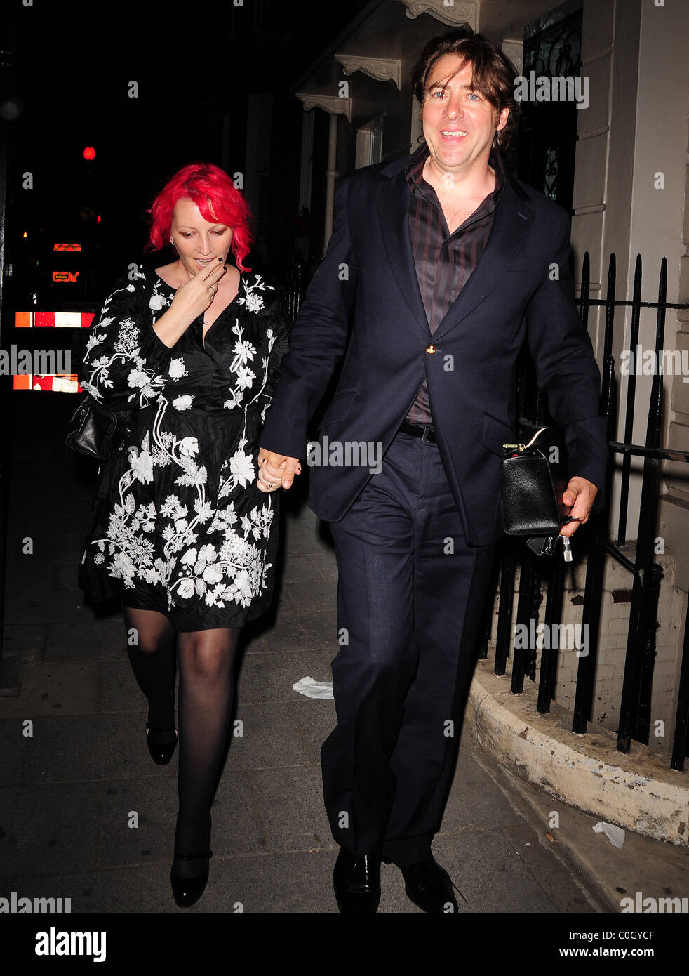 Jonathan Ross and wife Jane Goldman arrive at Cipriani restaurant ...