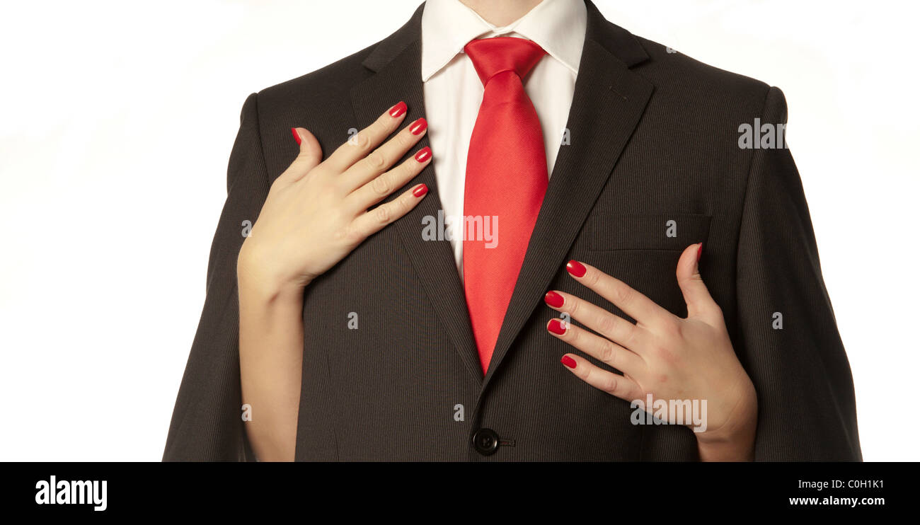 Man suit touching woman chest hi-res stock photography and images - Alamy