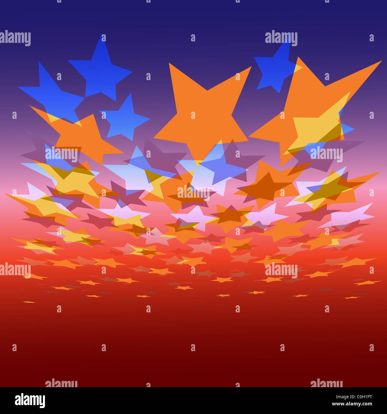 abstract background color stars with perspective effect Stock Photo - Alamy