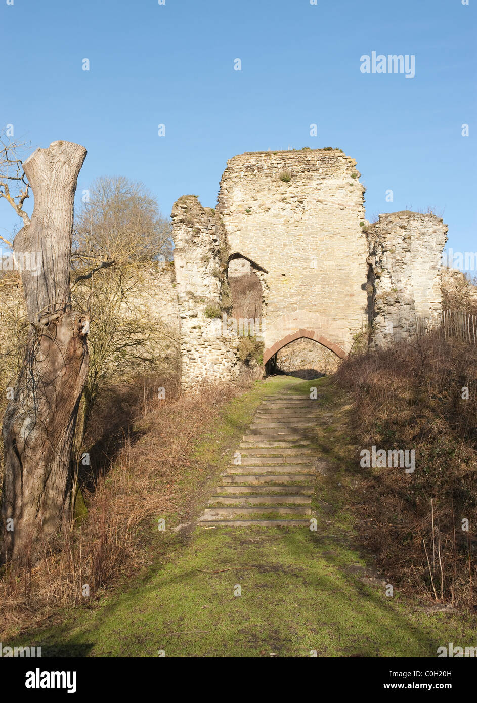 Wigmore Castle in Herefordshire Stock Photo - Alamy