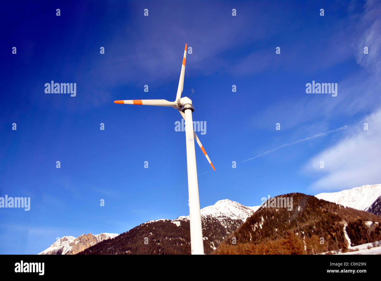 wind turbine for electricity production, green economy Stock Photo - Alamy