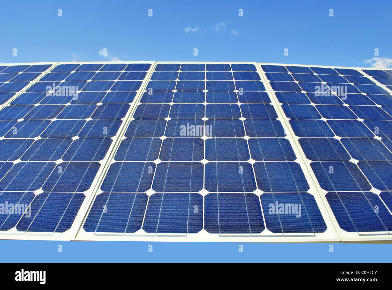 solar panels to produce electricity, green economy Stock Photo - Alamy